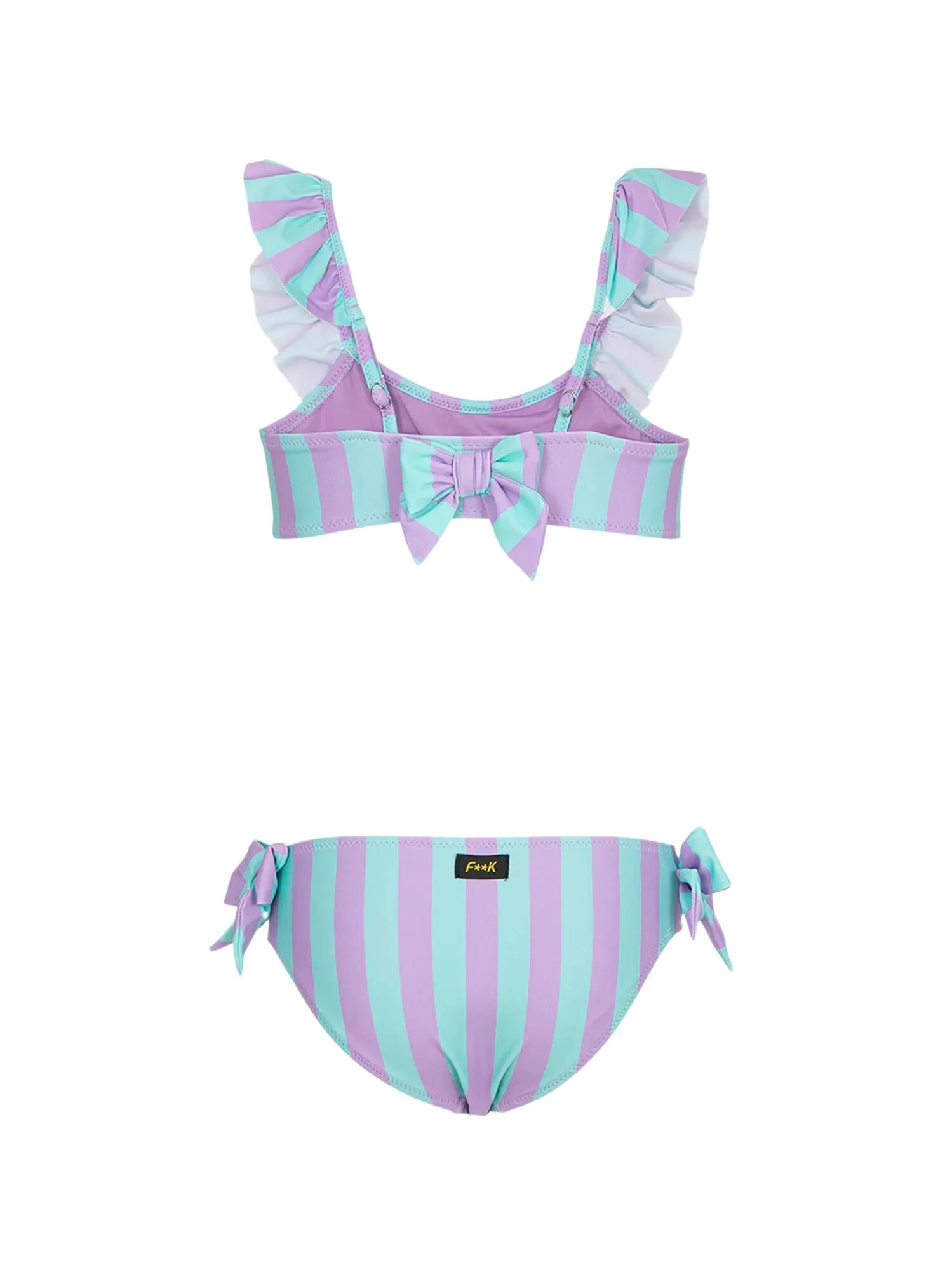 Купальник F**K Project Striped ruffled bikini, размер 14 лет, синий — фото 1