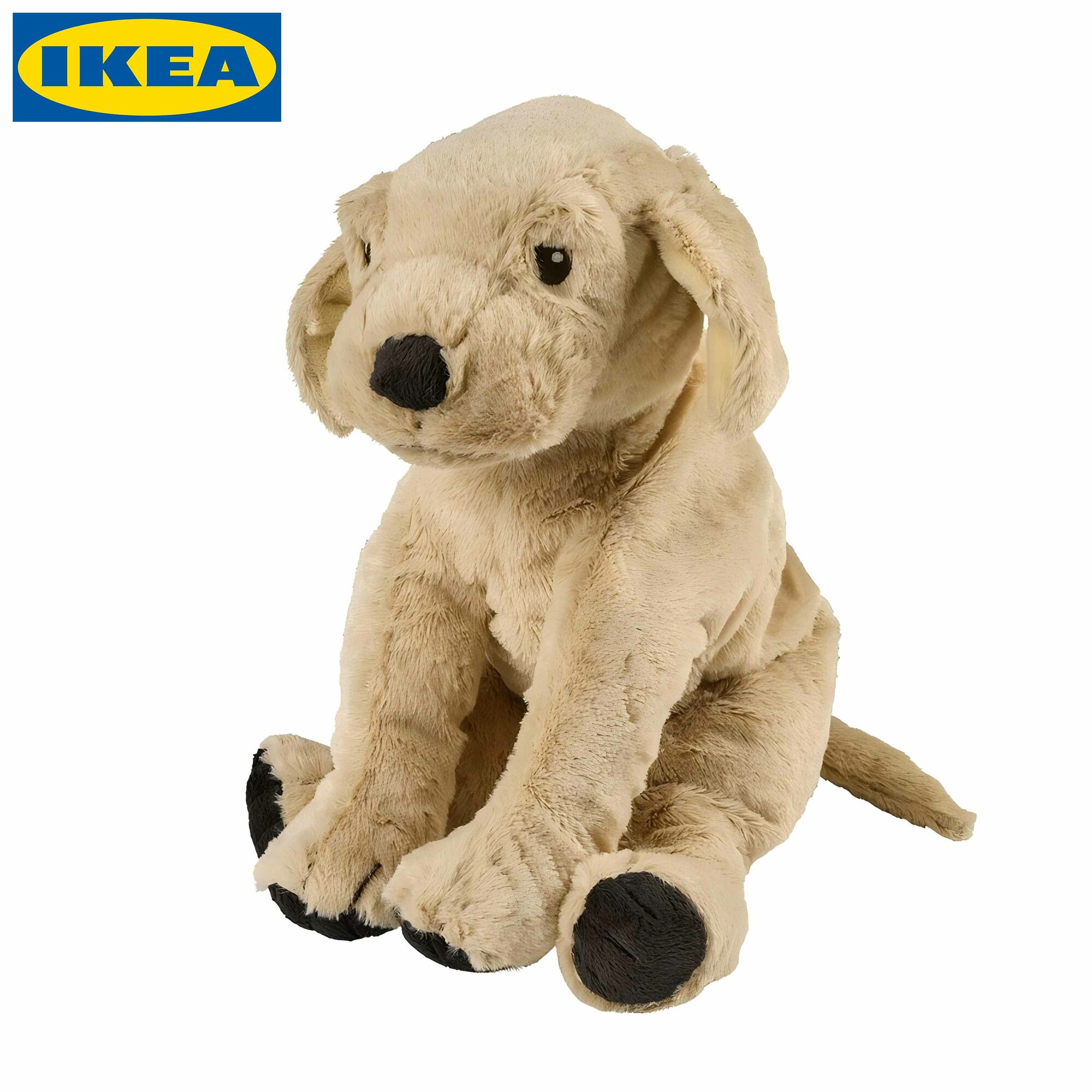 Мягкая игрушка IKEA GOSIG GOLDEN, плюшевая собака-лабрадор, ширина 23 см, длина 40 см