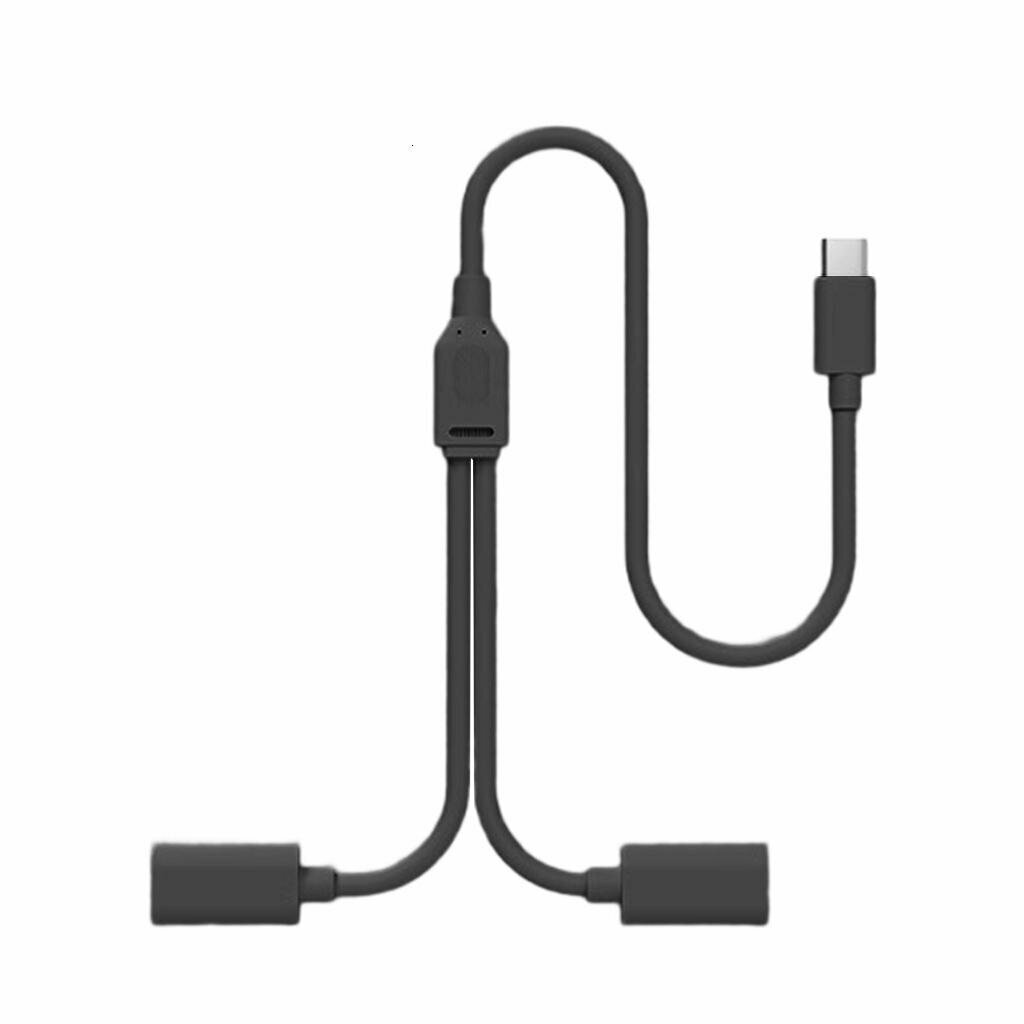 Погодоустойчивый разветвитель Type-C для солнечной камеры, Черный
