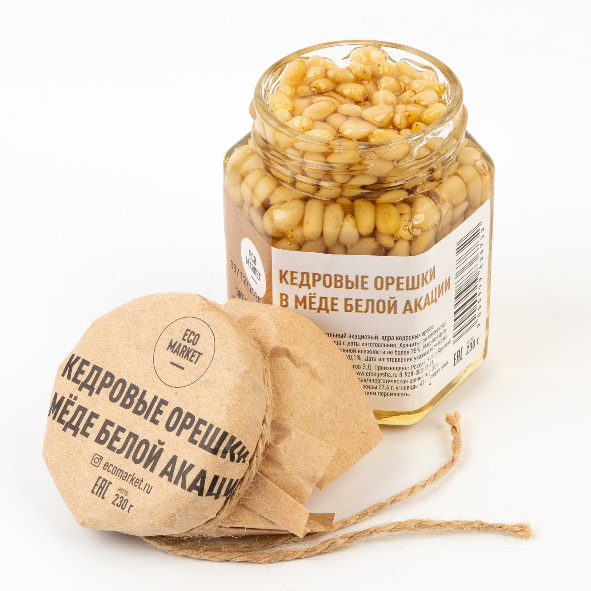 Кедровые орешки в меде белой акации