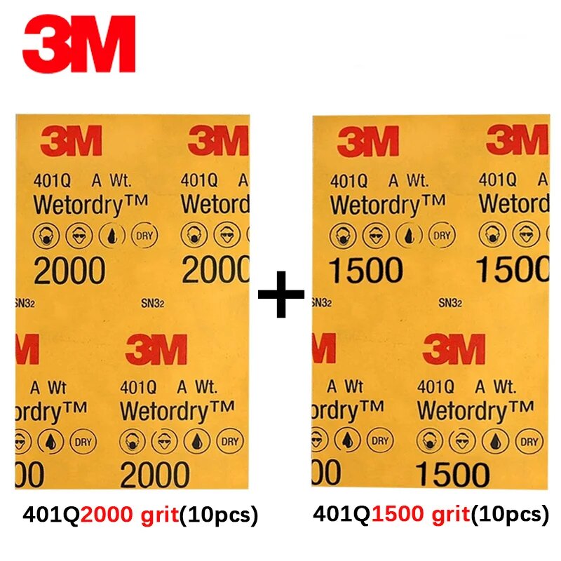 3M 401Q Наждачная бумага 1500/2000, 20 шт