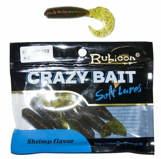 Съедобная силиконовая приманка RUBICON Crazy Bait MG 4.8g, 76mm, цвет 002