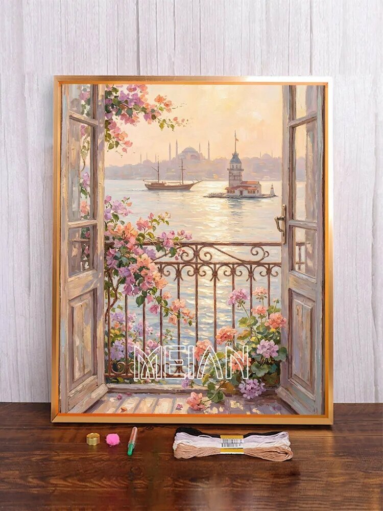 MEIAN Набор для вышивания,30x40CM,14CT,40 цветов