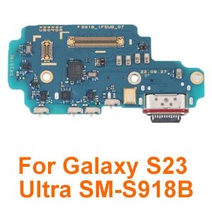 Оригинальная плата зарядного порта со считывателем SIM-карт для Samsung Galaxy S23 Ultra SM-S918B, замена платы зарядного порта