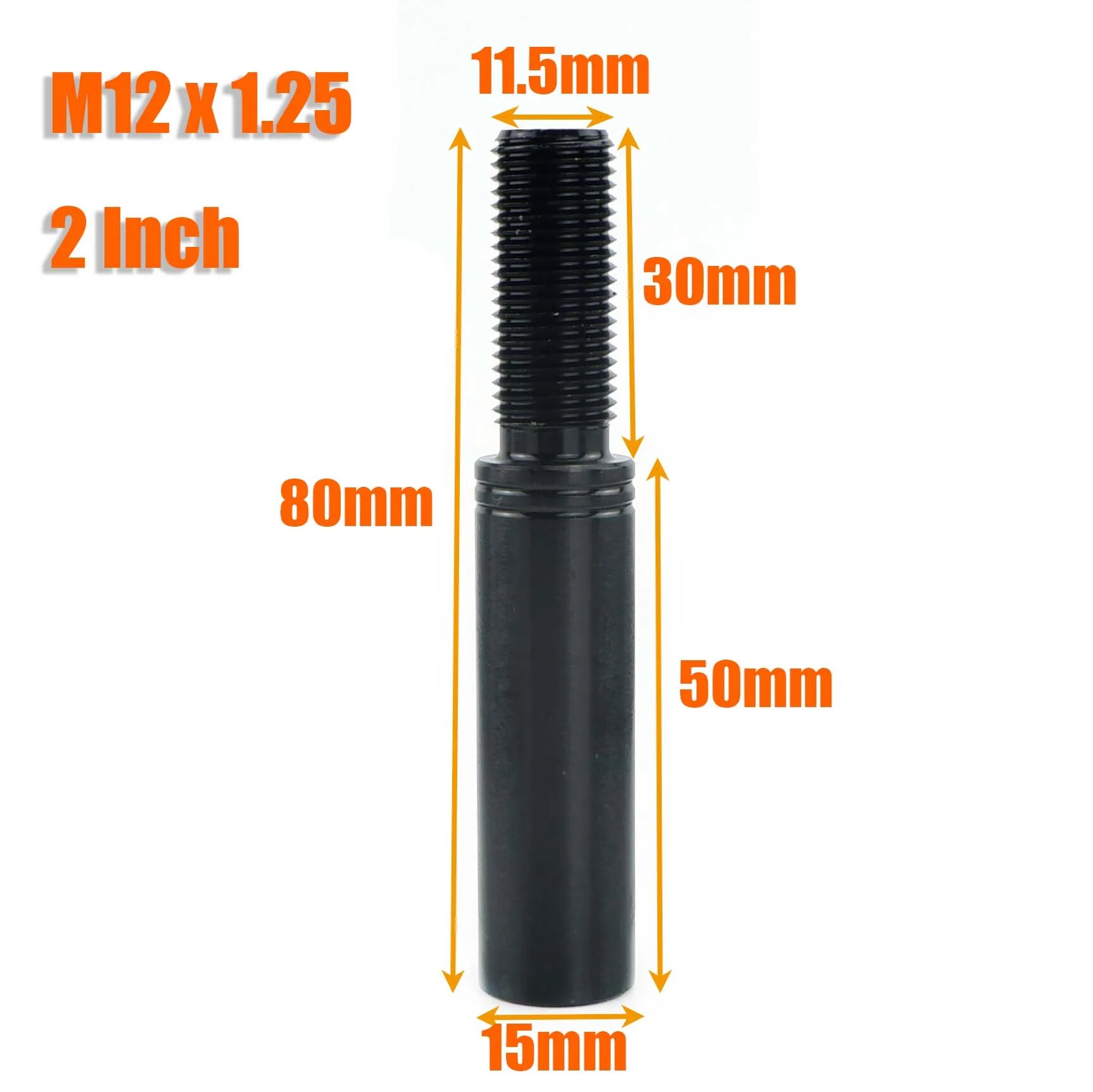 M10X1.5 M10X1.25 M12X1.25 Автомобильная ручка переключения передач Удлинитель рычага 2inch-M12X1.25