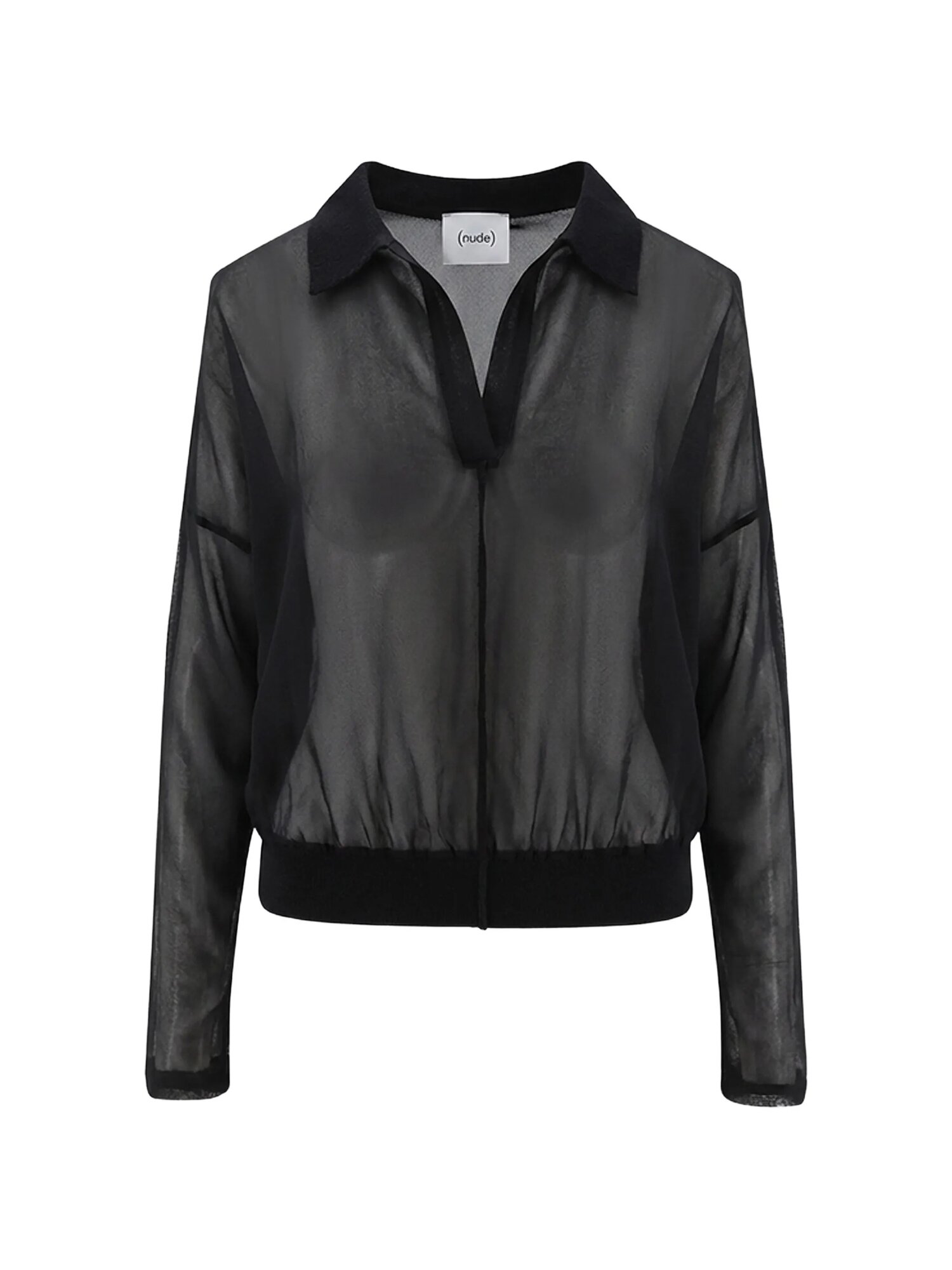 Футболка Sheer long-sleeve classic-collar T-shirt