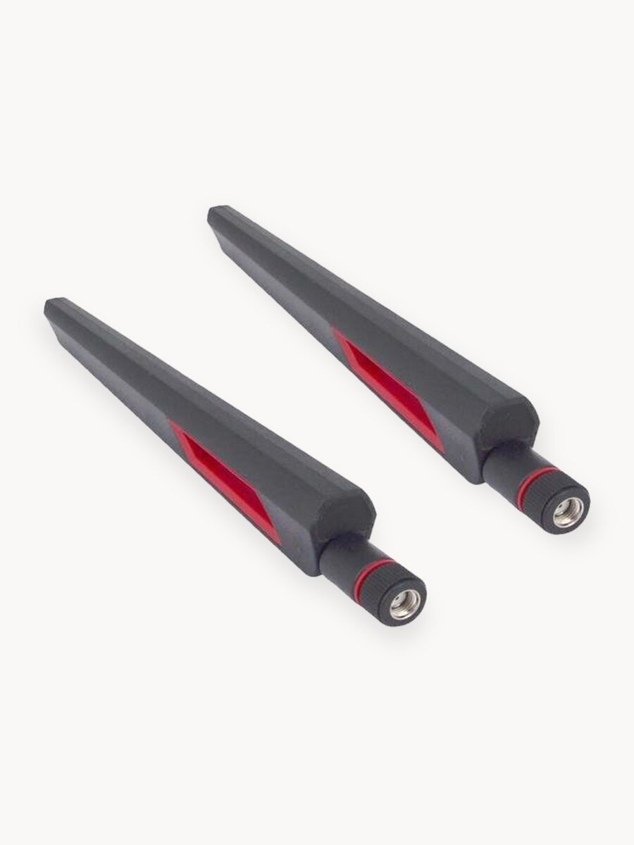 Антенна WiFi для роутеров и ПК 2.4/5.8ГГц штыревая (RP-SMA), 12 дБ, комплект 2шт