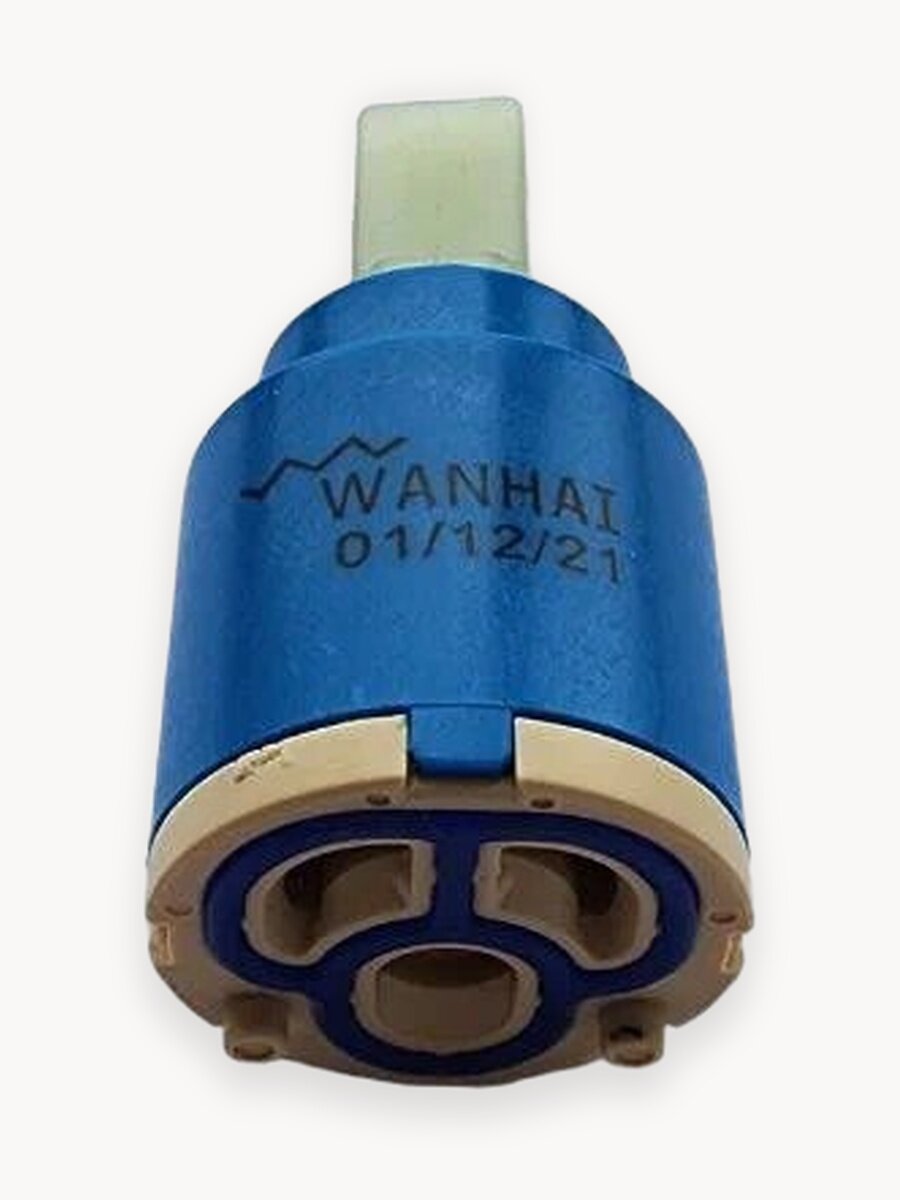 Картридж Gappo "G54", керамический, пластиковый, универсальный, голубой, 25мм