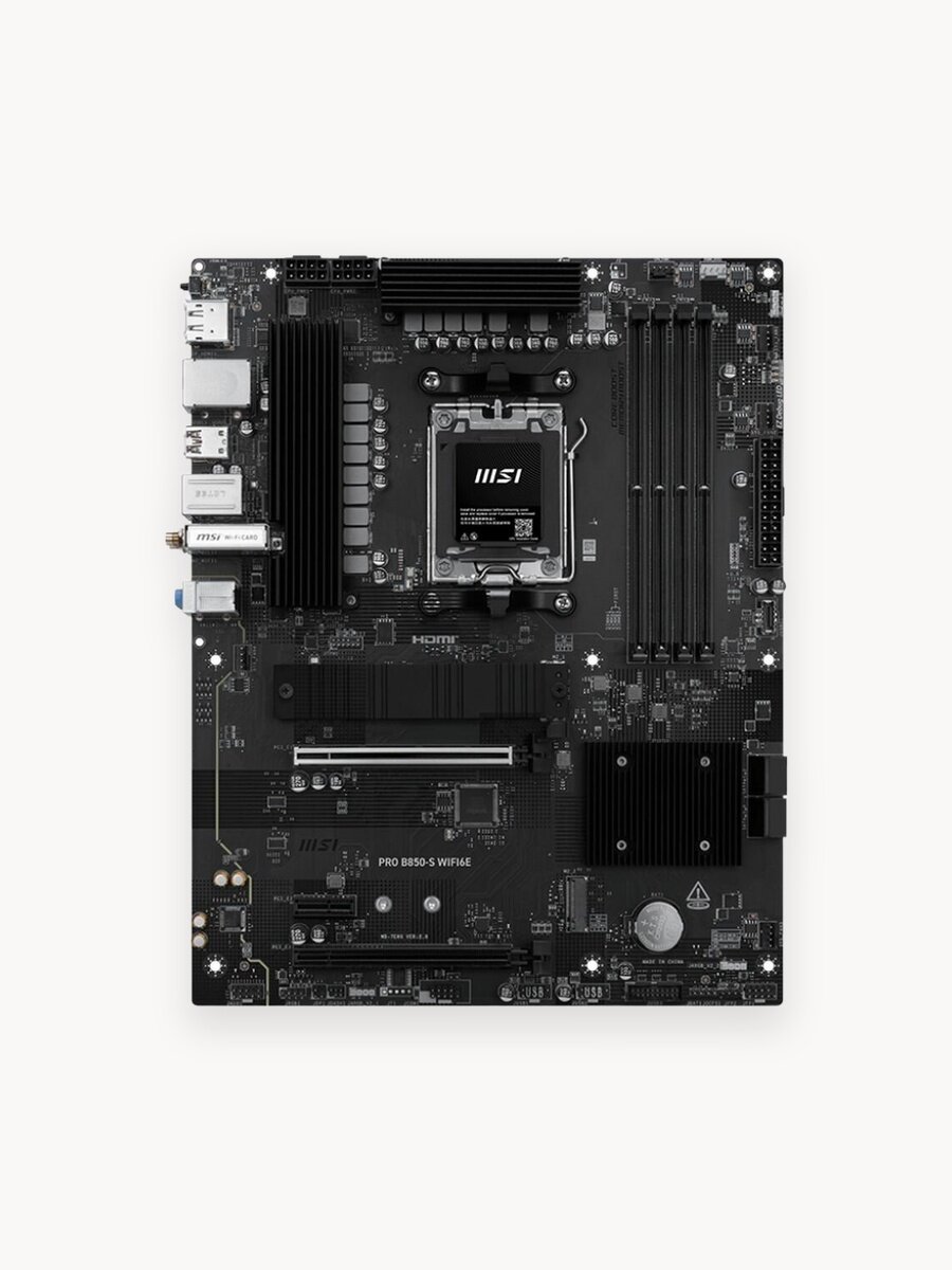 Материнская плата MSI PRO B850-S WIFI6E, AM5, AMD B850, ATX, RTL (PRO B850-S WIFI6E)