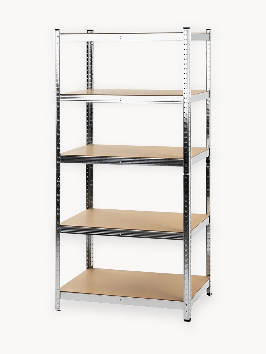 Стеллаж Gastrorag GR-001-1, металлический, 5 секций, безболтовой, 180x90x60 см