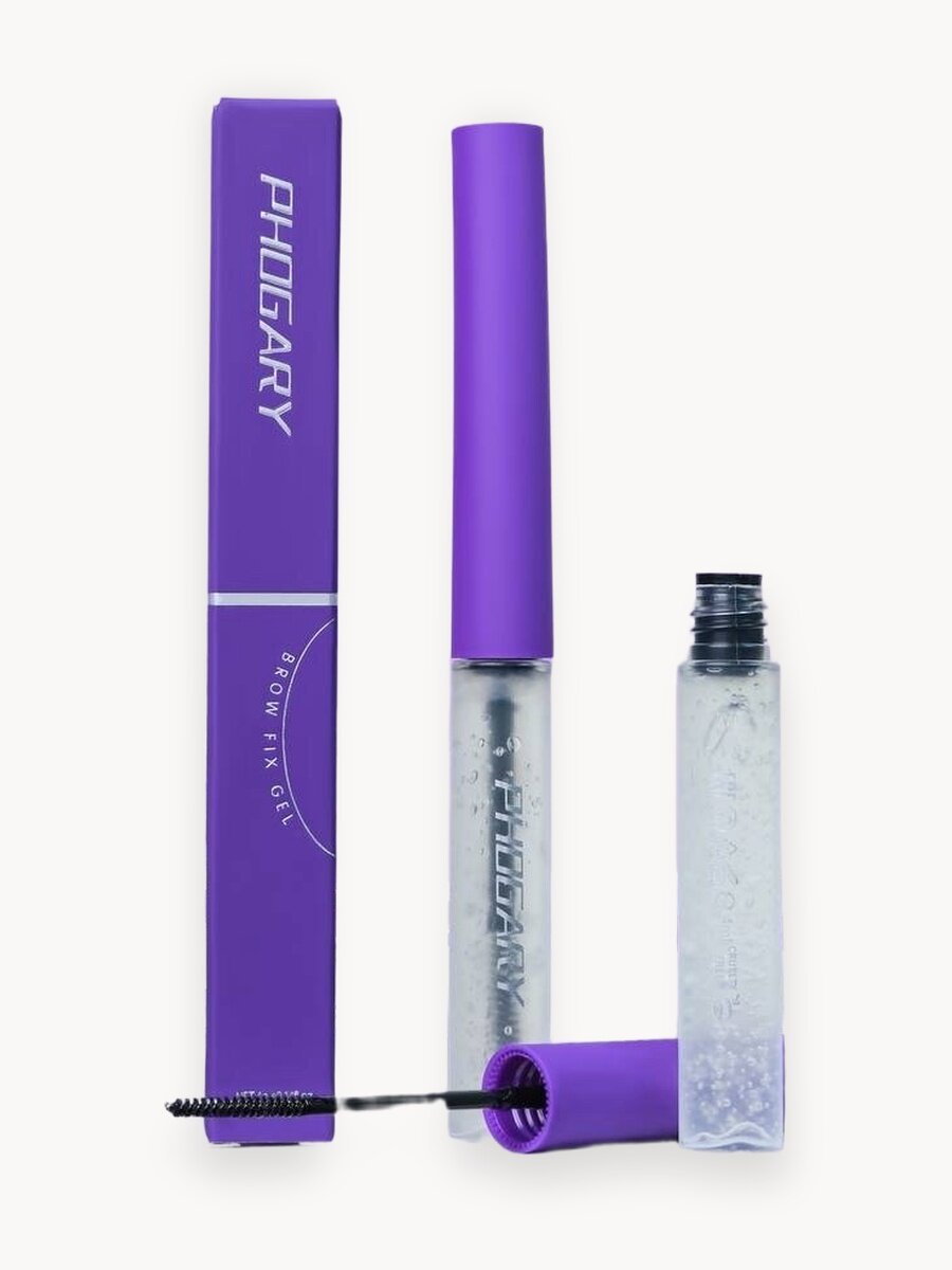 Гель для бровей прозрачный фиксирующий с эффектом ламинирования для макияжа и долговременной укладки