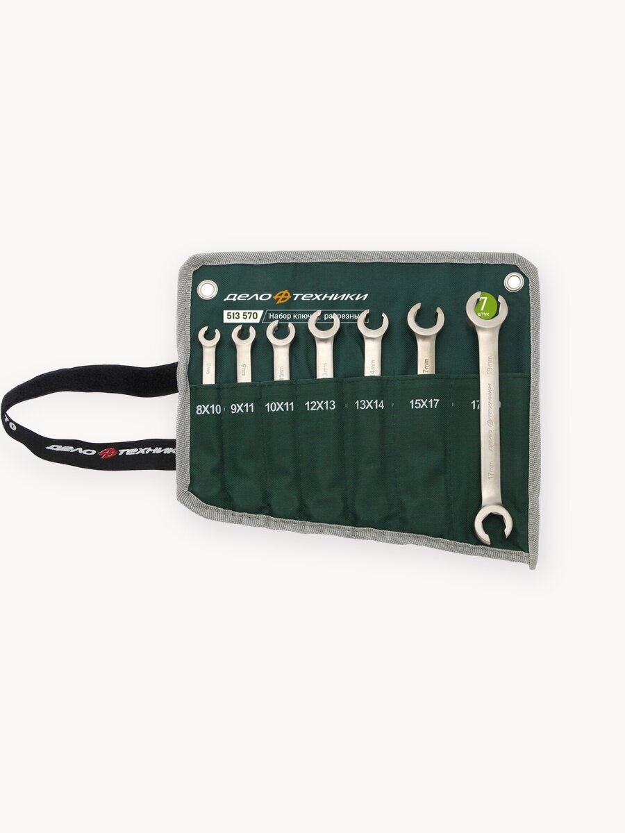 Набор ключей разрезных 7 штук, планшет тетрон, Дело Техники, 513570