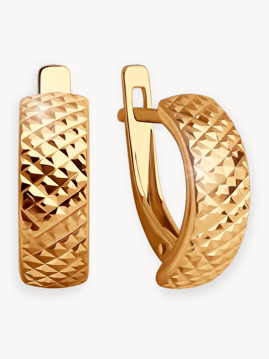 Серьги, красное золото, 585 проба