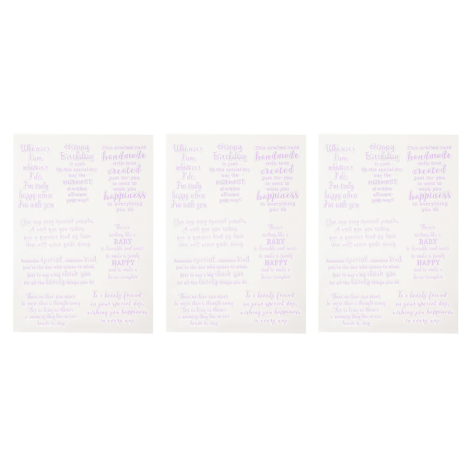 3 шт. прозрачных наклеек с буквами из термопластичной резины для печати, скрапбукинга, поздравительных открыток