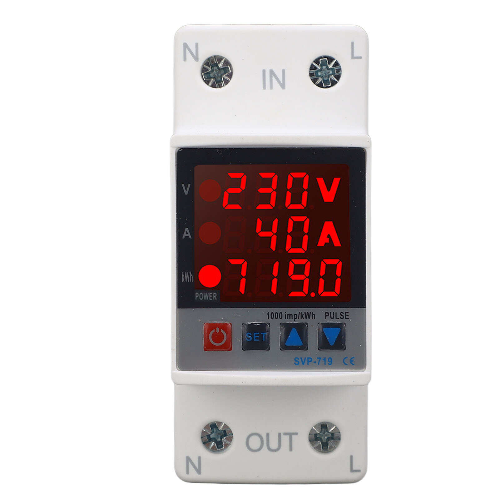 Защита от перенапряжения и пониженного напряжения, регулируемое, самовосстанавливающееся, интеллектуальное защитное устройство, AC220V 40A