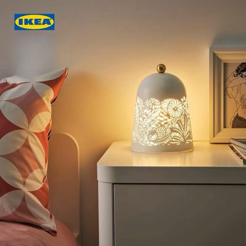 IKEA SOLSKUR светодиодные лампы, белый / бронзовый