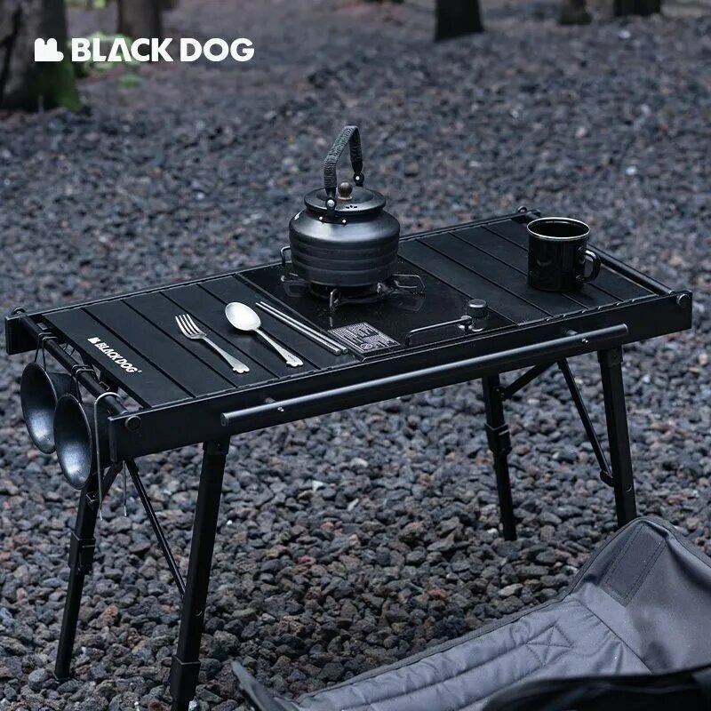 Стол Blackdog IGT-комплект Многофункциональный Портативный Складывающийся Стол Для Выезда в Nature В Хитром Camping-стиле С Чёрным Покрытием Подходит Для Размещения Предметов