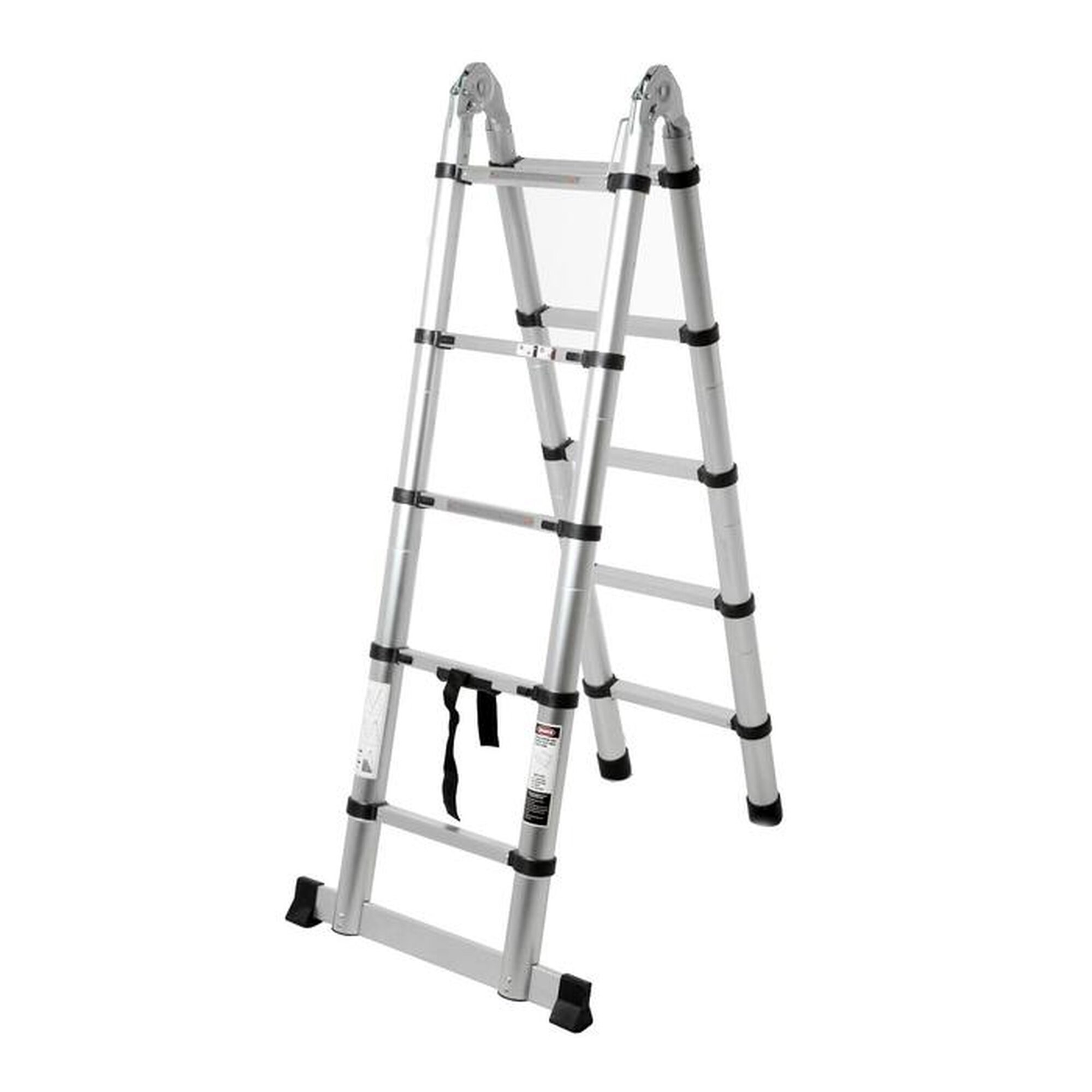 Стремянка-лестница телескопическая тундра, раскладная, алюминиевая, 1.6 х 1.6 м