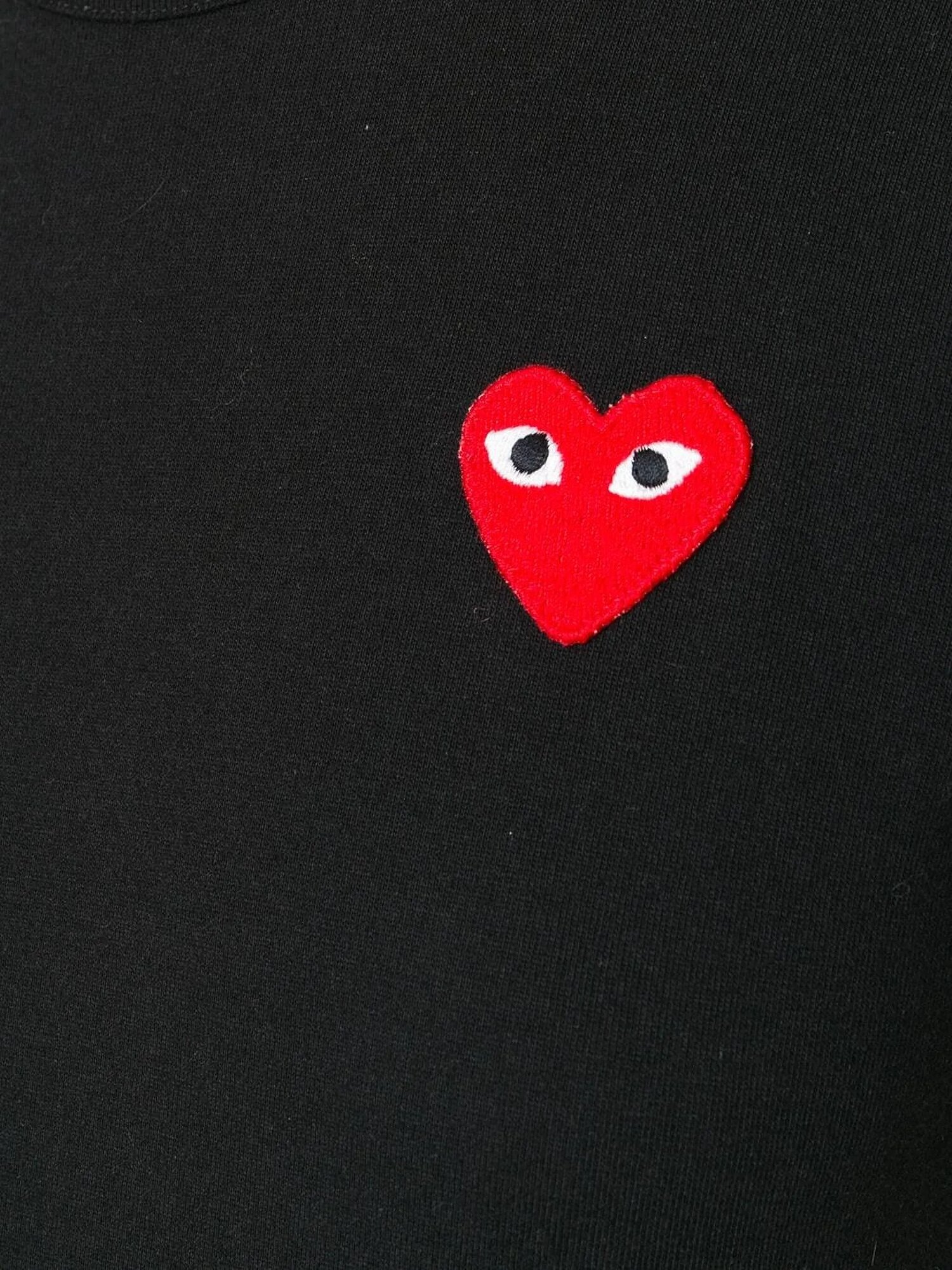 Футболка Comme des Garcons PLAY, размер L, черный — фото 1
