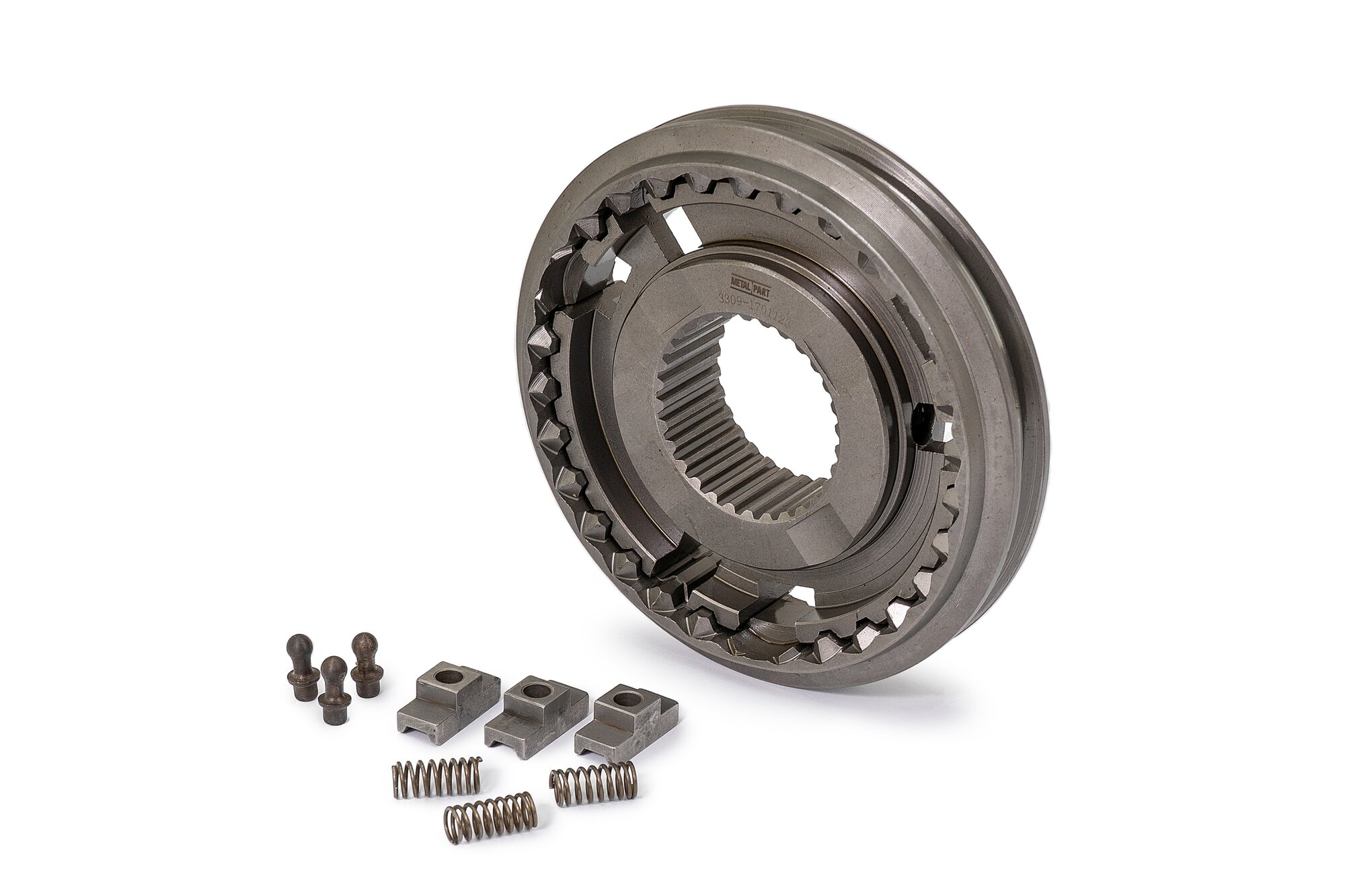 Синхронизатор 1-й передачи и заднего хода в сборе с сухарями ГАЗ 3308, 3309