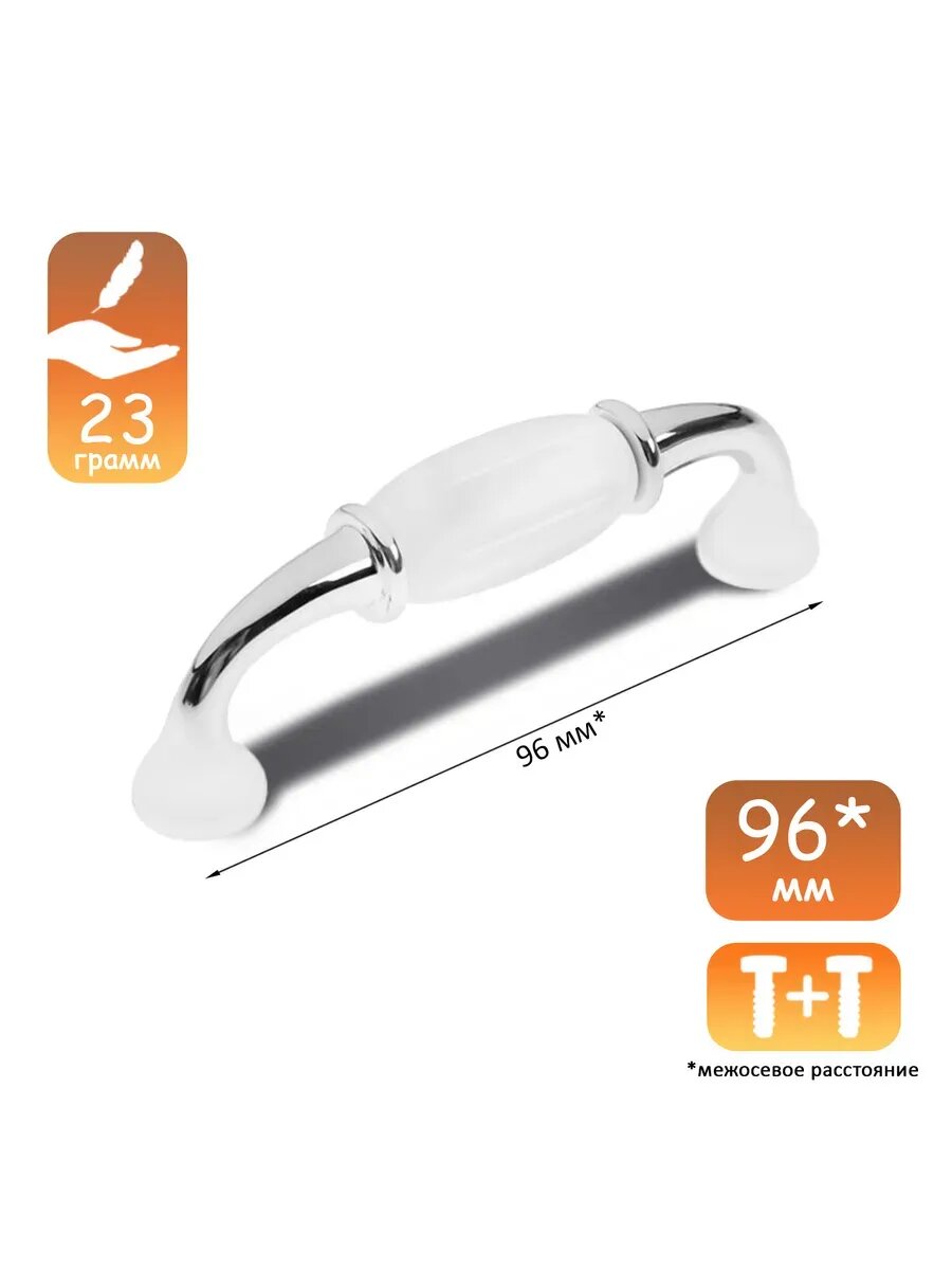 Мебельные ручки скоба 96 мм, набор 4 шт