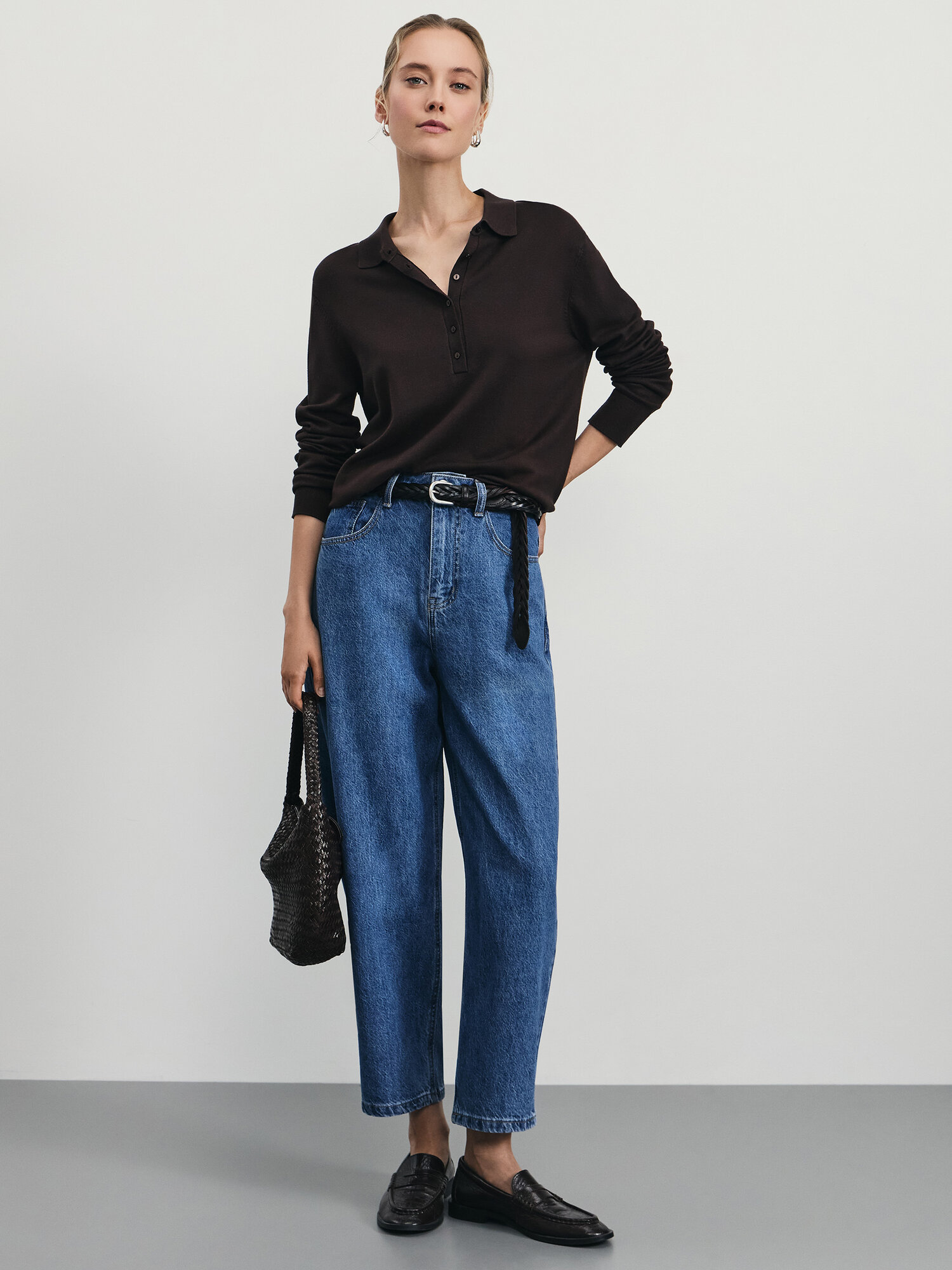 Джинсы barrel leg 