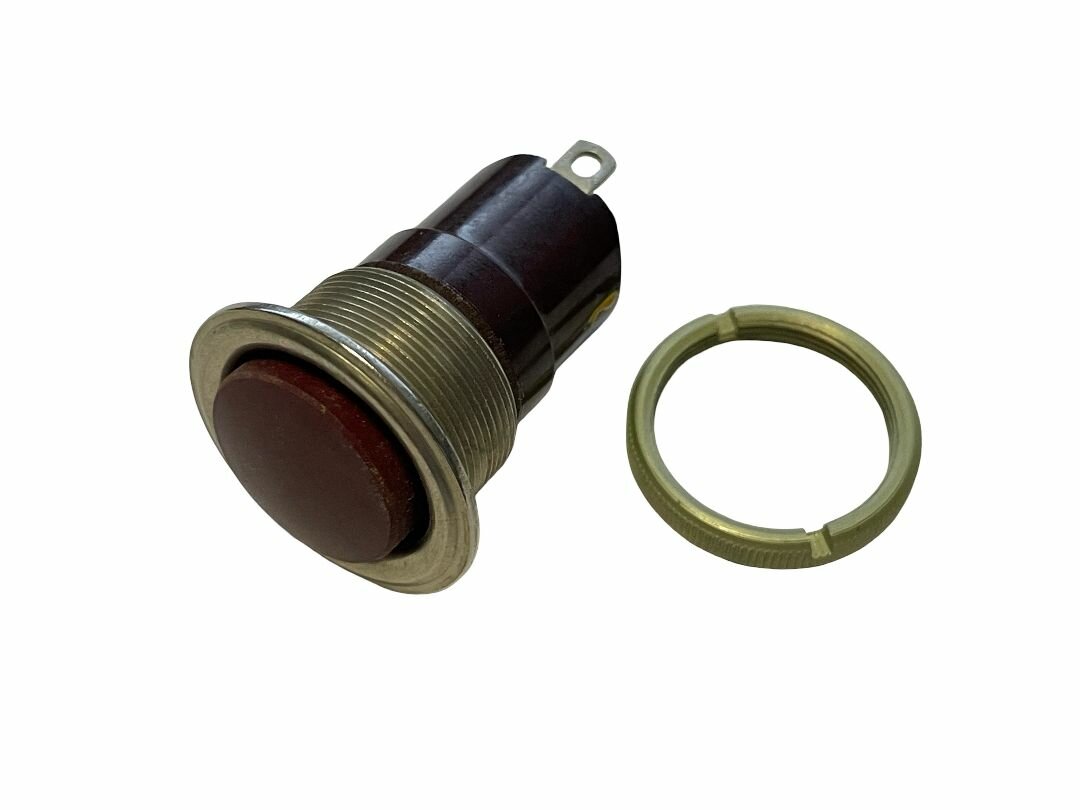 К2-2 (20мм диаметр, карболит, ON-(OFF) переключатель кнопочный, 1шт