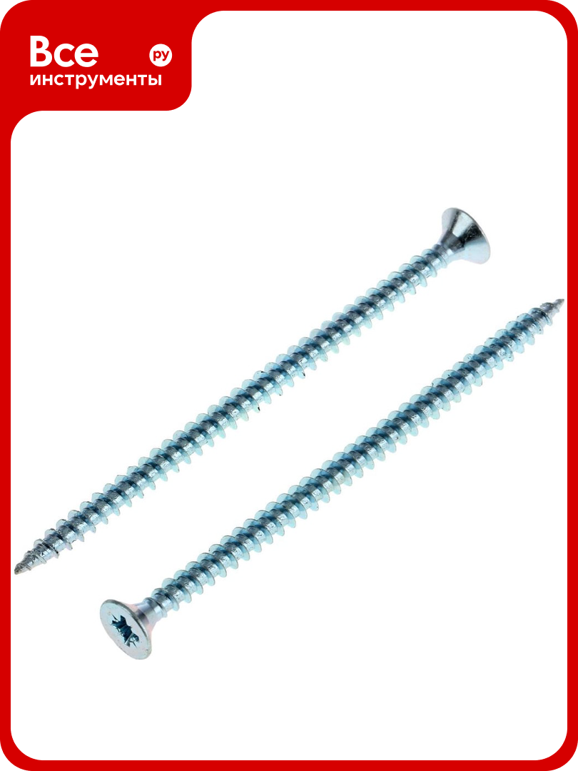 Универсальный саморез Tech-Krep 90х5,0 мм 100 шт оцинкованный, коробка с окном 102204