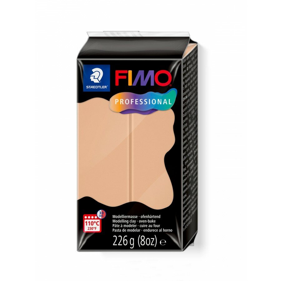 Полимерная глина FIMO Professional, 226 г, непрозрачный песочный полупрозрачный бежевый FIMO 8042-45