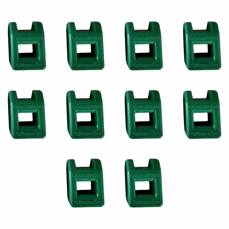 1 набор из 10 отверток-намагничивателей-темно-зеленый