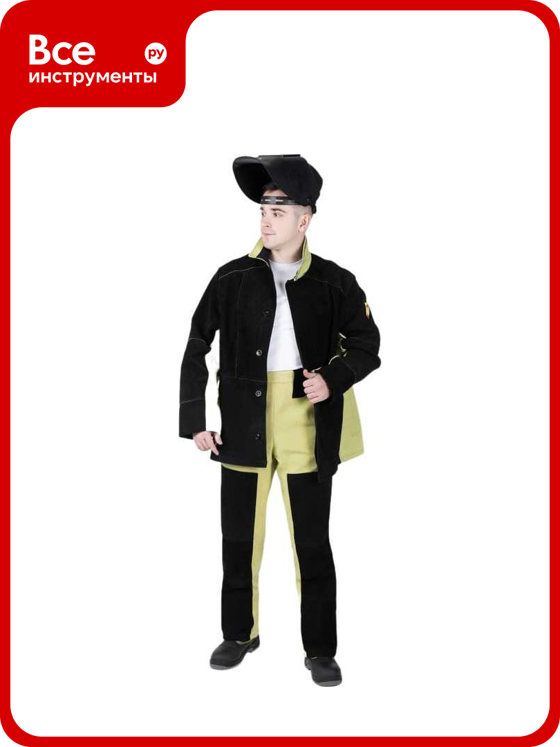 Костюм сварщика летний брезентовый со спилком р. 48-50, рост 182-188 MILL 4660319470008