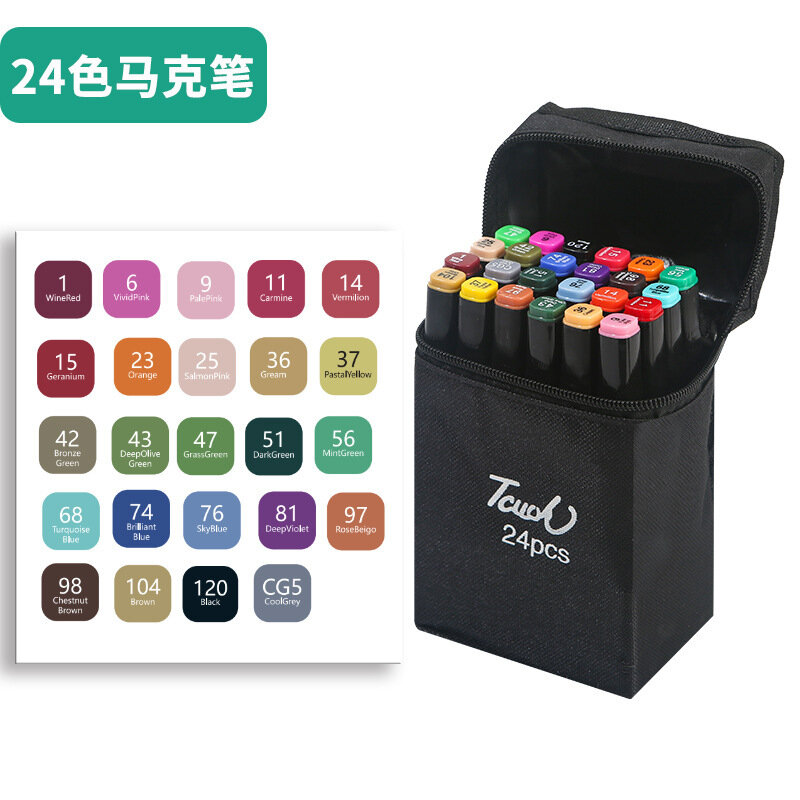 Набор кистей touch48, для рисования, с маркером, 24 цвета