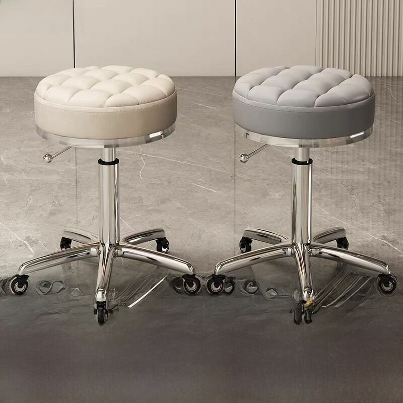 Стул мастера регулировкой высоты, Вращающийся Круглая табуретка с колесами для салона красоты