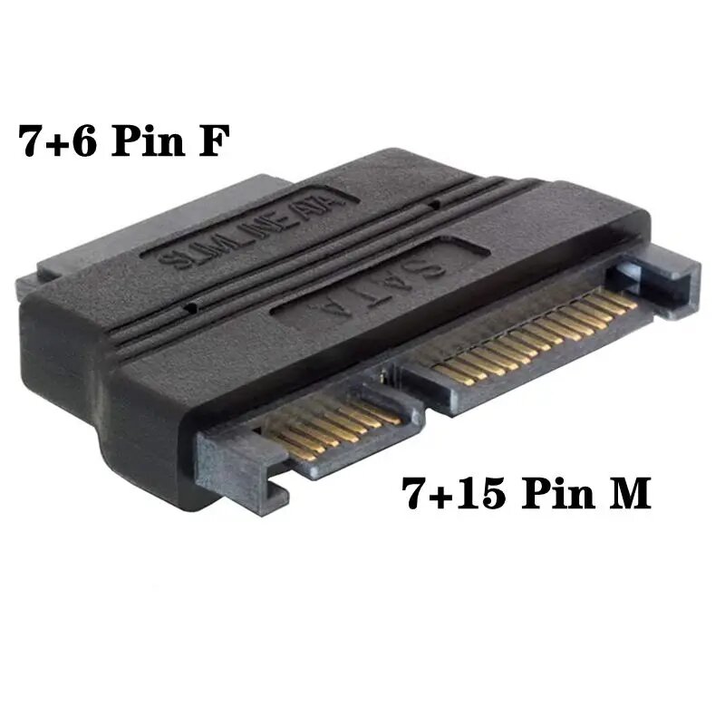 Кабель-переходник SATA 22-pin на SATA 13-pin AXONUS 22P M-13P F