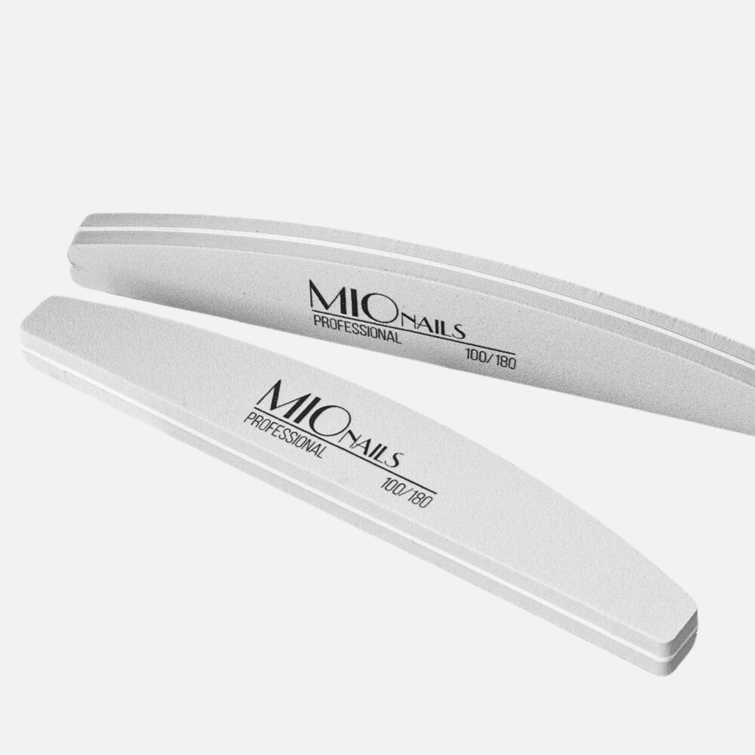 Баф банан MIO Nails 100/180 фирменный, двусторонний, для шлифовки ногтей — фото 1