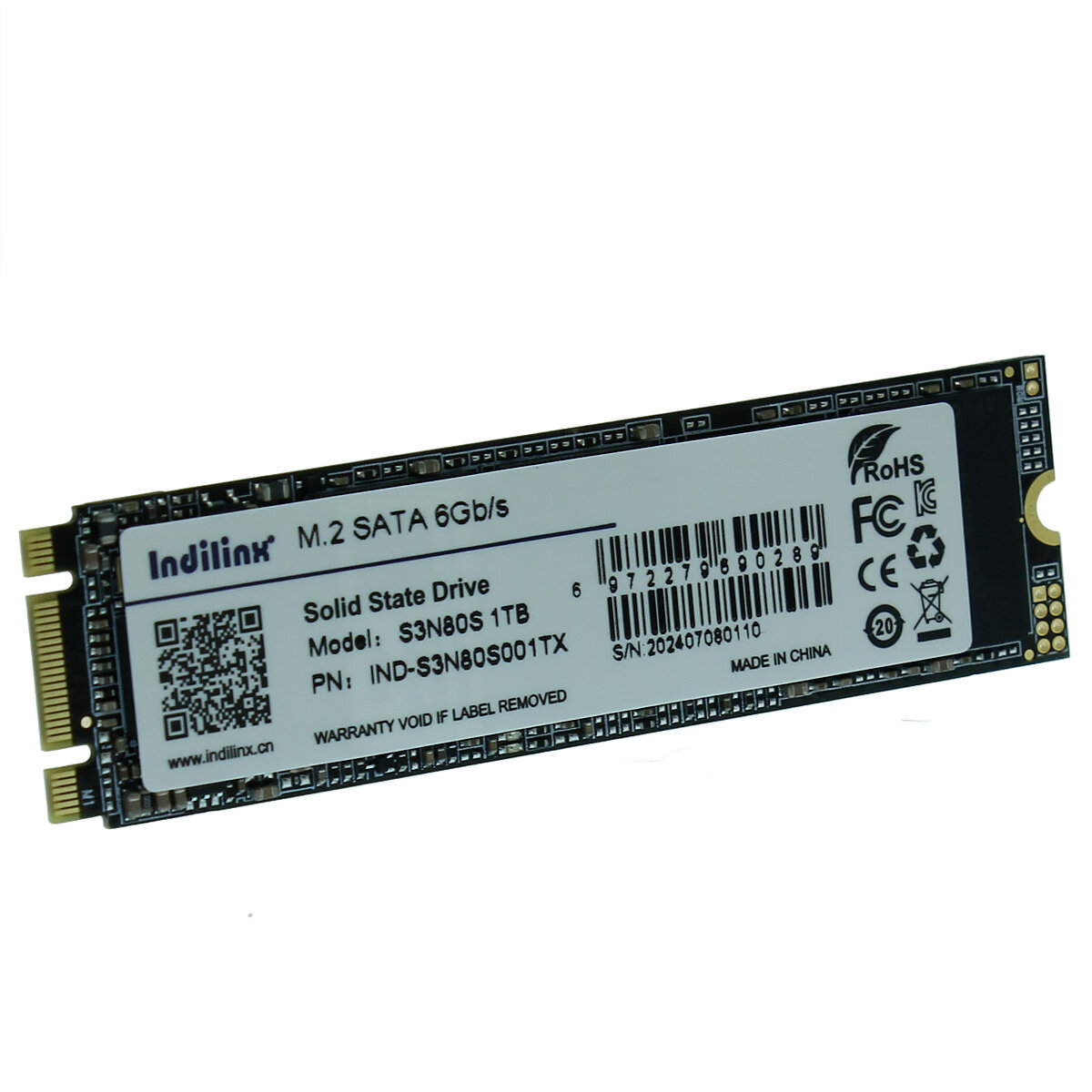 Твердотельный внутренний SSD диск, Indilinx, M.2 2280 1 TB Черный SSD. M2.2280. IND