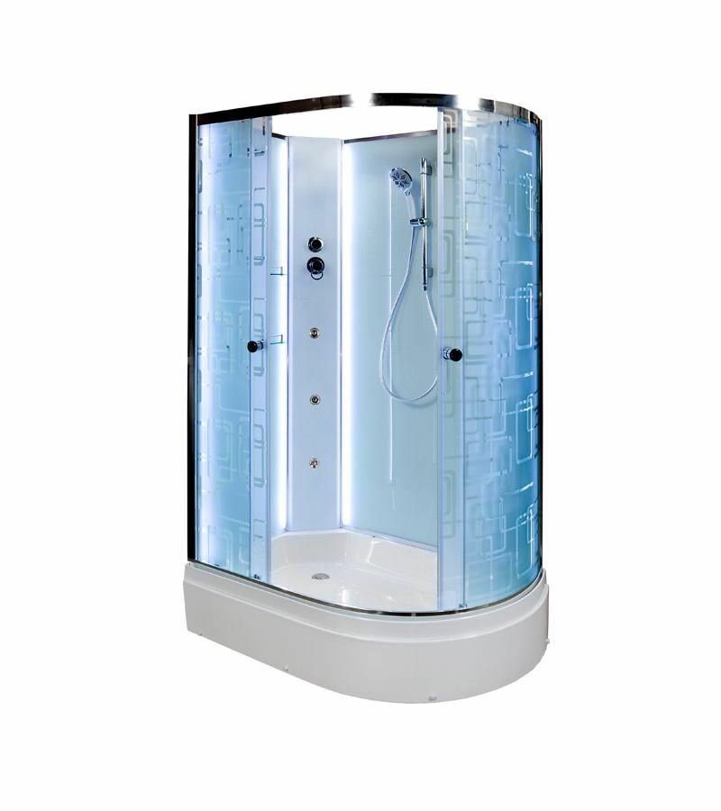 Душевая кабина DTO Mireva 2712 L N LED с гидромассажем (120x80)