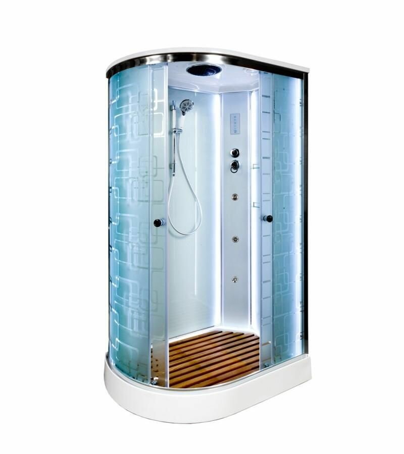 Душевая кабина DTO Mireva 1512 R LED с гидромассажем (120x80)