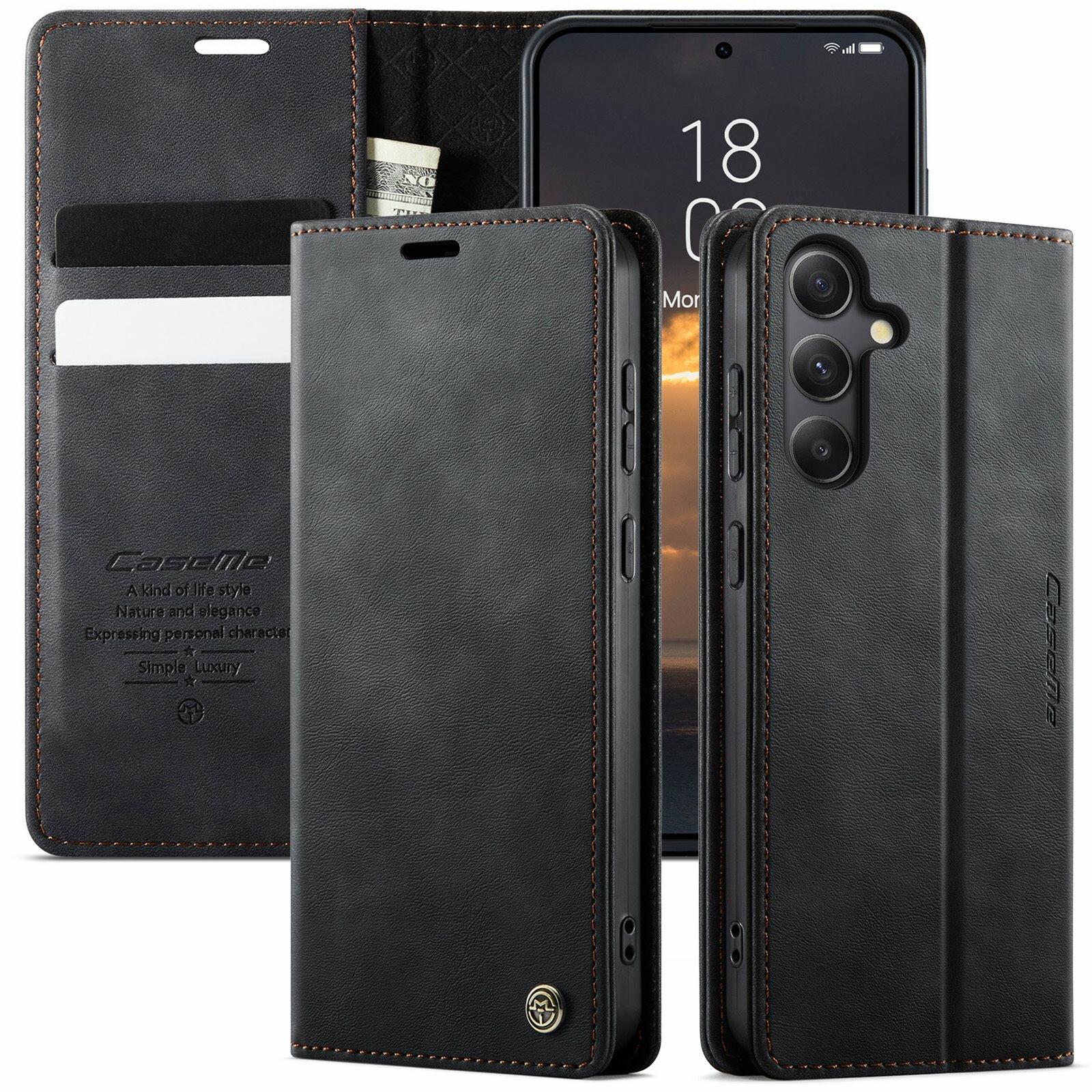 Чехол-книжка CaseMe RFiD Samsung Galaxy A34 черный