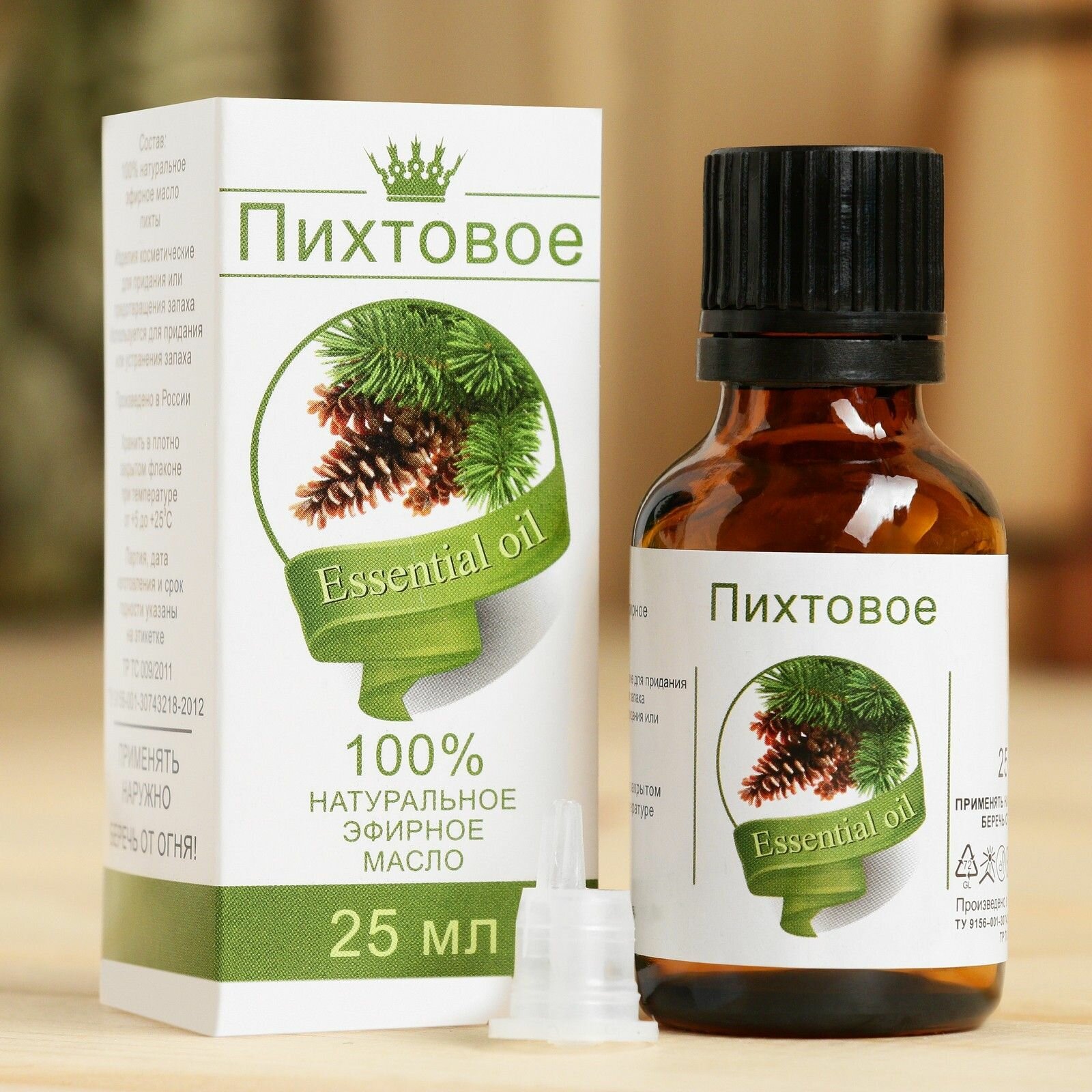 Эфирное масло Сималенд "Пихта" , флакон-капельница, древесный аромат, 25 мл