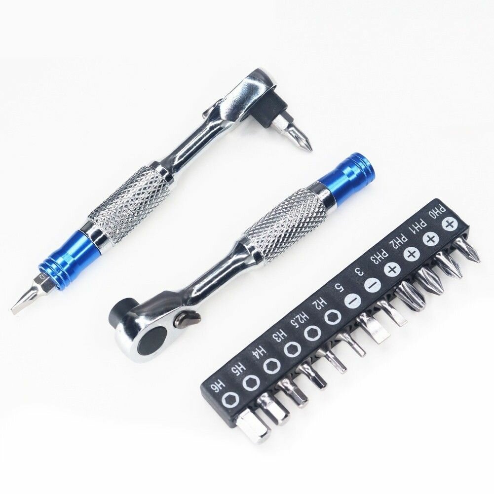 Мини-трещотка на 72 зубца для крестовой отвертки Torx, ключ для бит T8-T40 PH0 PH2 PH3