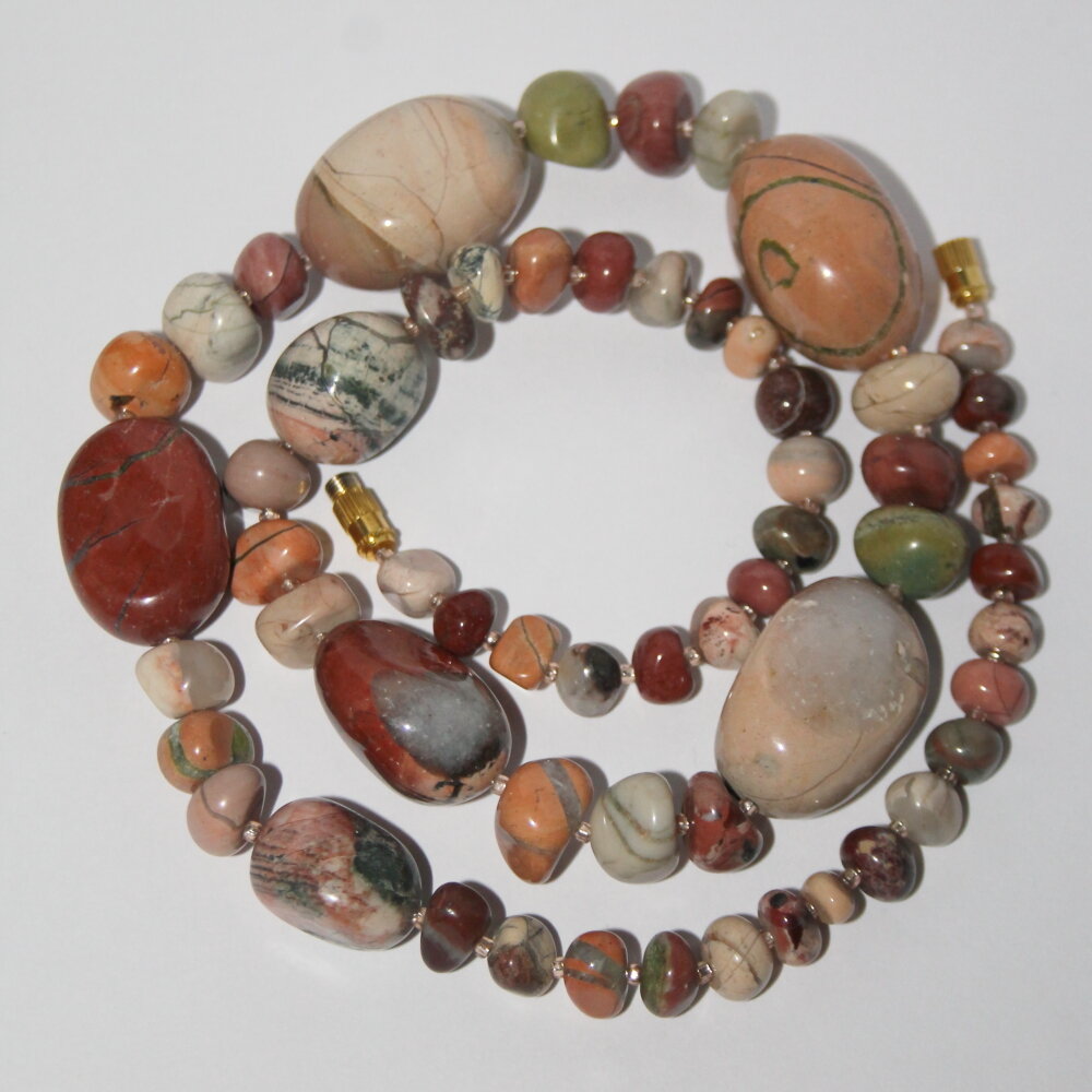 Бусы True Stones, яшма