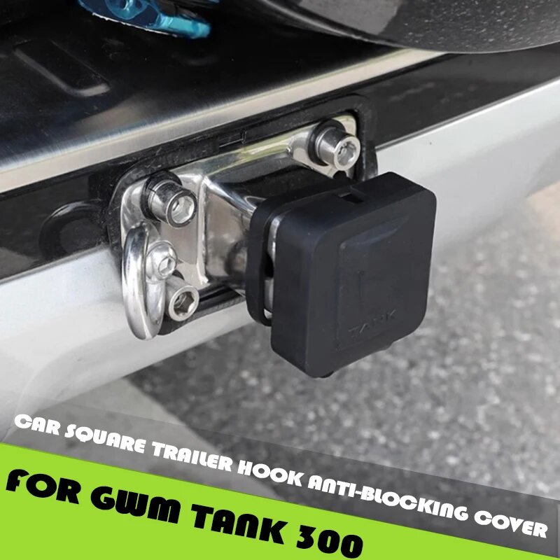 Автомобильный квадратный крючок для прицепа, антиблокировочная крышка, подходит для GWM Tank 300/400/500/700, автомобильный крюк для прицепа, резиновая крышка, обновленные детали, one