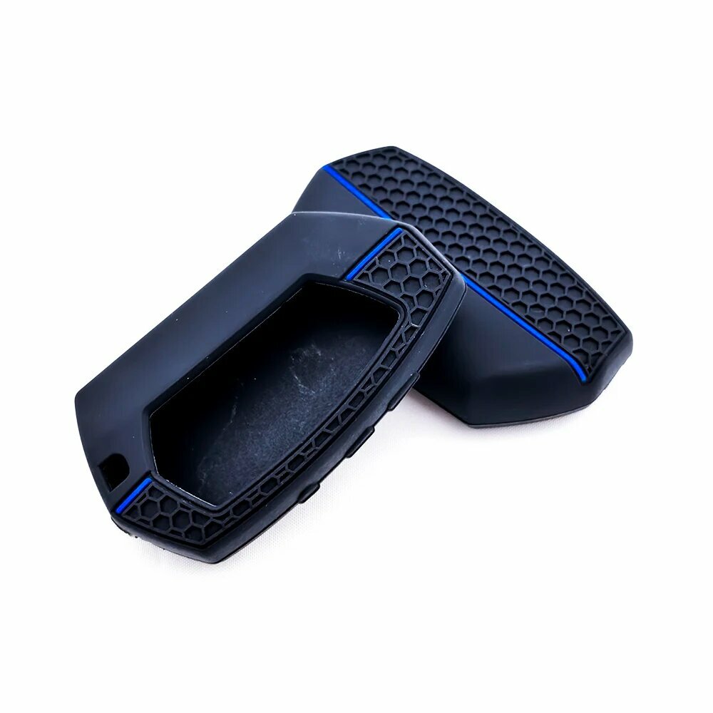 Силиконовый чехол для автомобильного ключа с дистанционным управлением для Pandora DXL4950 DX-90 D010 DX 90 91 6X 9X 90B 90BT 90L 42 Moto Russia 2-сторонний ЖК-дисплей blue line