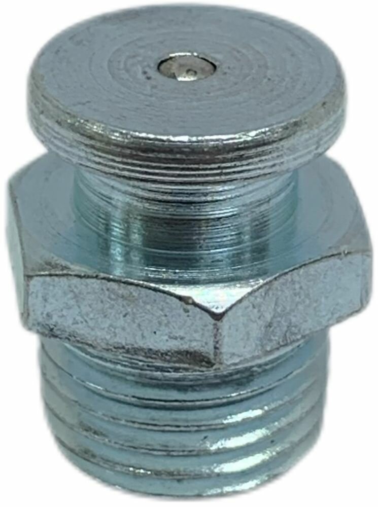 Тип М4 плоская Ø 10 мм. G1/8" BSPP уп-ка 10 шт. Пресс-масленка (тавотница) оцинк. сталь, DIN 3404 MasloSmenka 010405-10