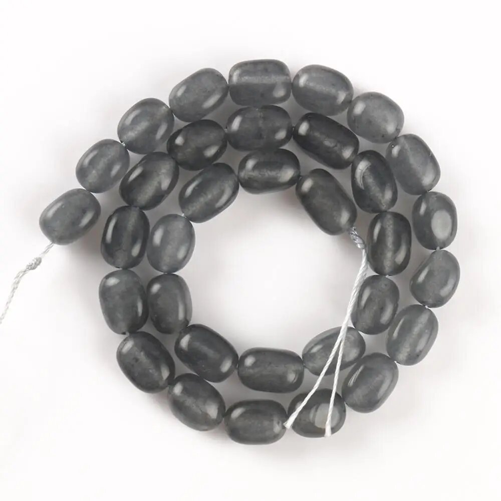 Нефритовые бусины Xilitata 8x11 мм Черный, 11