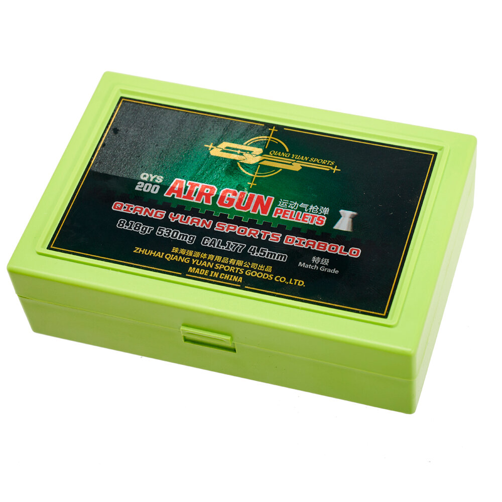 Пули для пневматики Qiang Yuan Match 4.5мм 0.53г 200шт