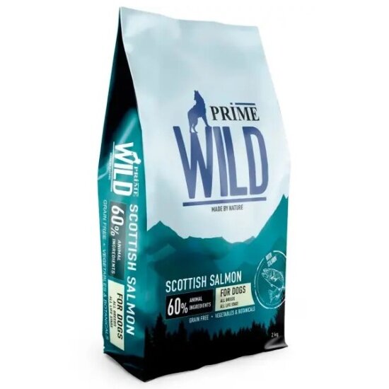Корм сухой Prime Wild GF SCOTTISH для щенков и собак всех пород с лососем 2кг
