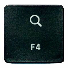 Клавиша, кнопка "F4"для MacBook Air 13, 15 / MacBook Pro 13, 14, 16, M1 M2 M3 M4 2020-2026, Европейская раскладка-UK/Американская расклада-US, Цвет: Черный