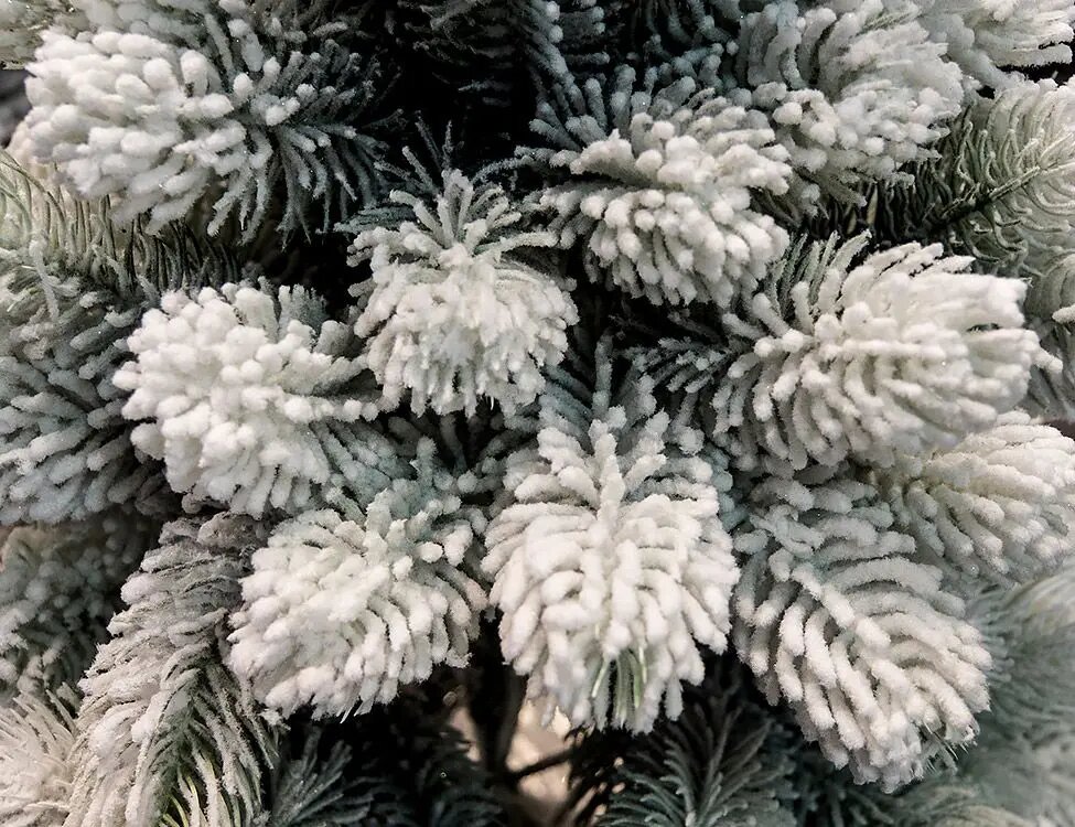 Ель настольная "Русская красавица снежная" в мешочке, (хвоя - 100% литая РЕ), 60 см, царь елка, EverChristmas